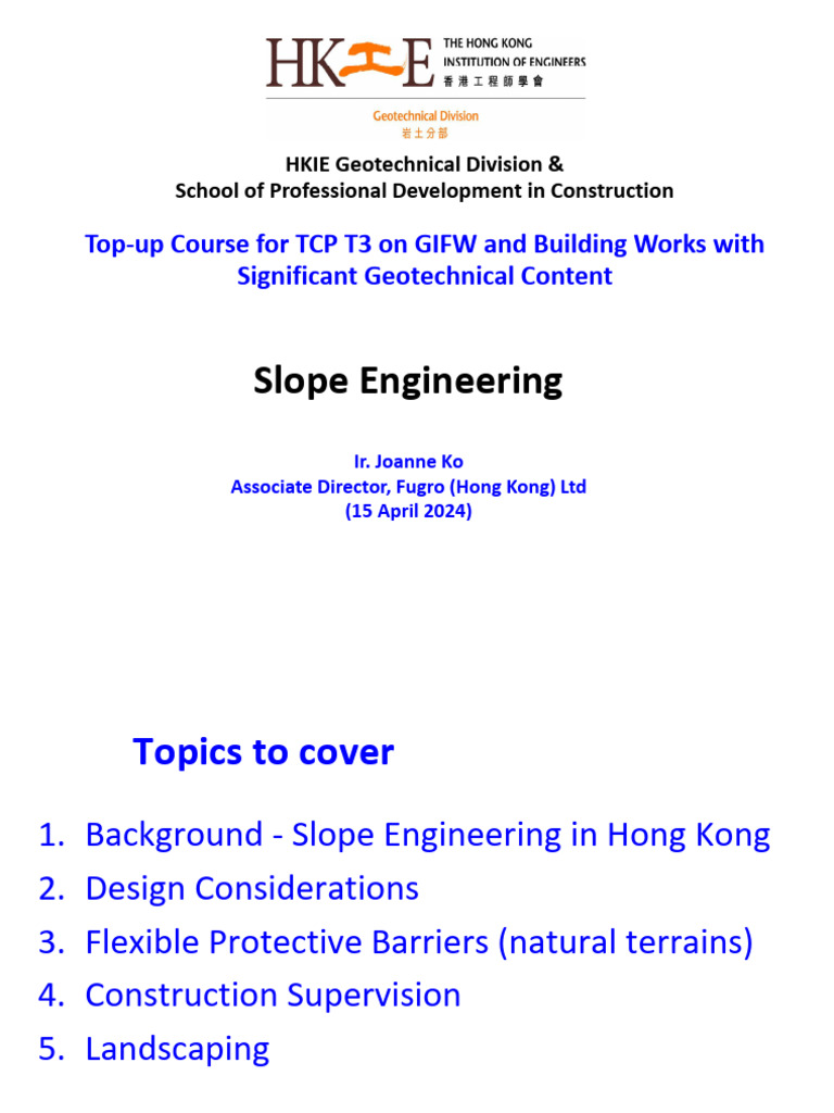 Slope Engineering | PDF | Civil Engineering | Earth Sciences