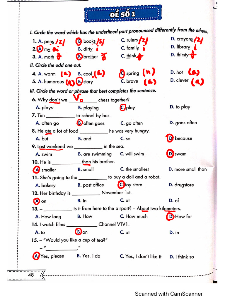 Luyện Giải Bdt Hsg Ta l5 - 10 Đề - Chữa Đủ 10 đ | PDF