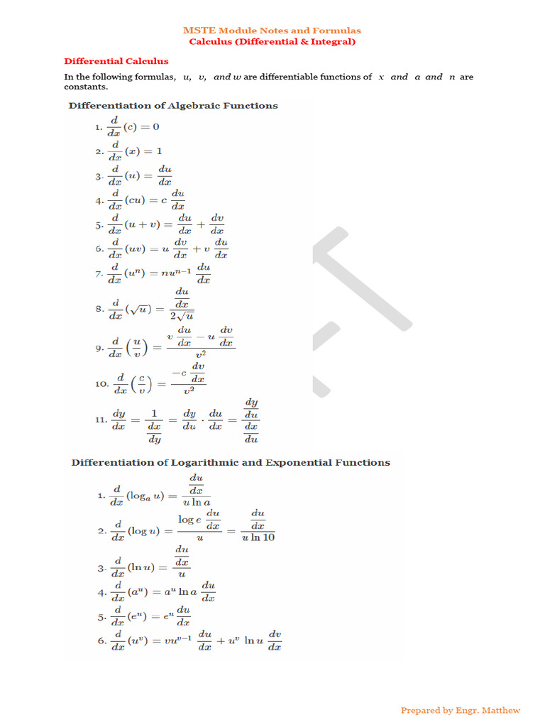 Calculus Module | PDF | Calculus | Integral
