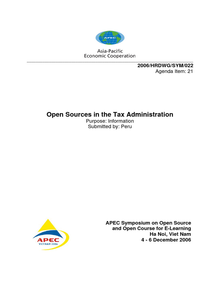 Open Source in Peru's Tax Administration | PDF | Computing | Software