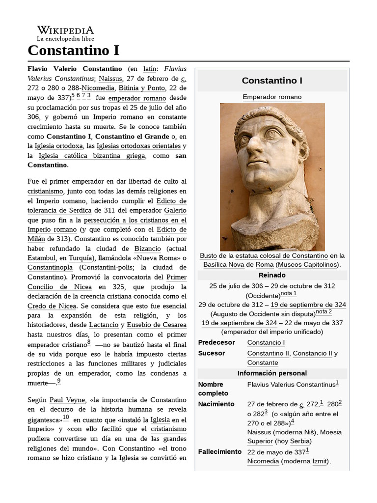 Constantino I | PDF | Constantino el grande | imperio Bizantino