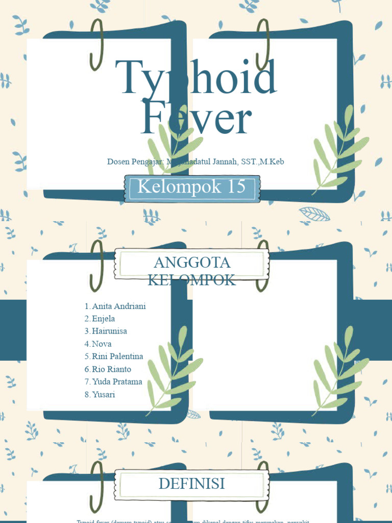 Kel 15. Typhoid Fever | PDF