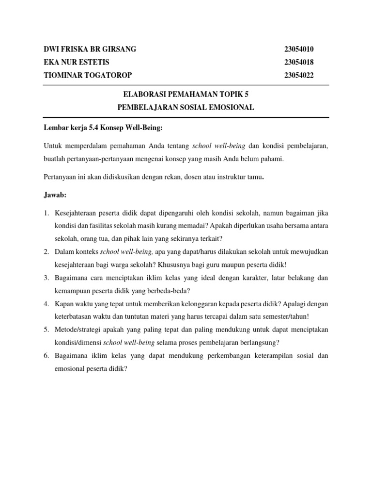 02.01.3-T5-6a Elaborasi Pemahaman (LK 5.4) | PDF