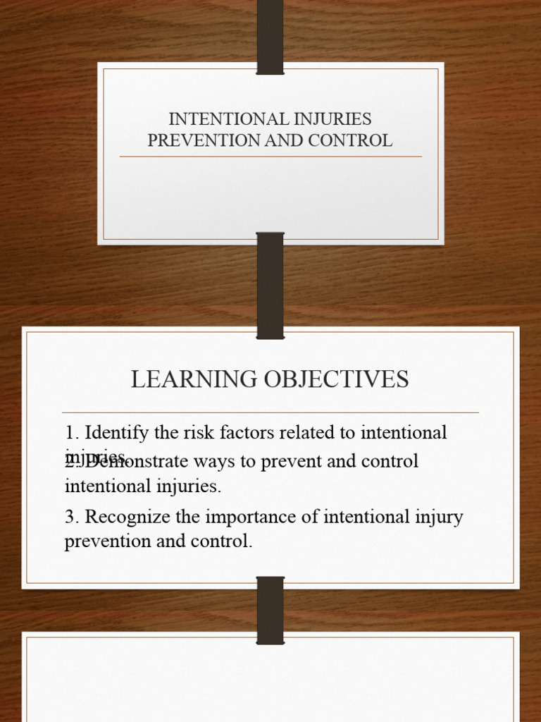 Preventing Intentional Injuries Guide | PDF | Bullying | Violence