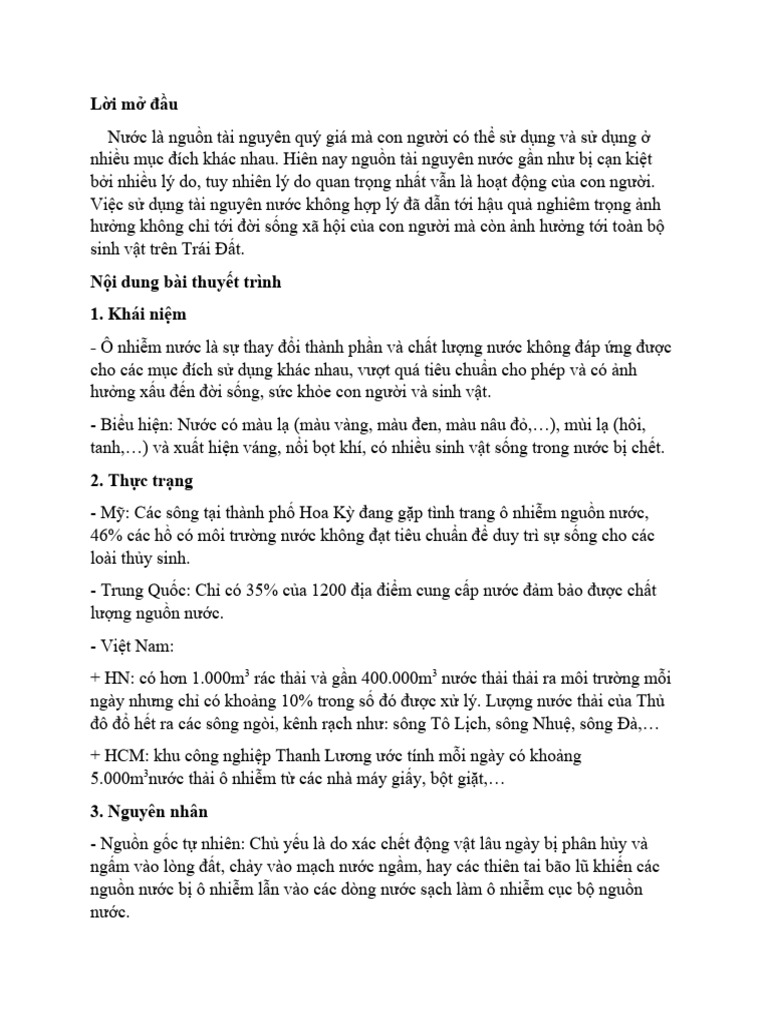 Ô nhiêm nước | PDF