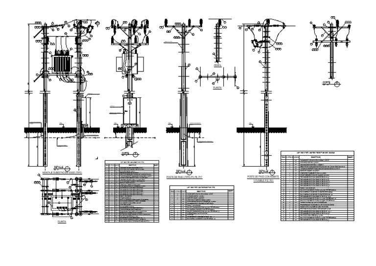 Plano Ejemplo Transformador en 2 Postes Más Cubicación y Tablero ...