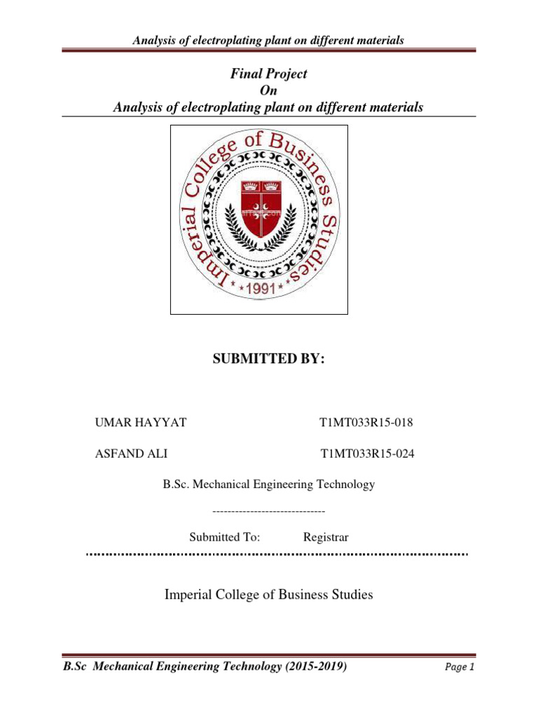 Analysis of Electroplating Plant On Diff | PDF | Anode | Thin Film