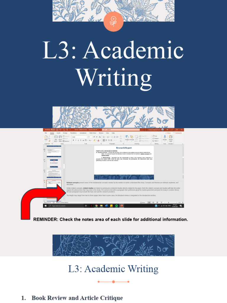 Academic Writing: Reviews and Critiques | PDF | Methodology | Data