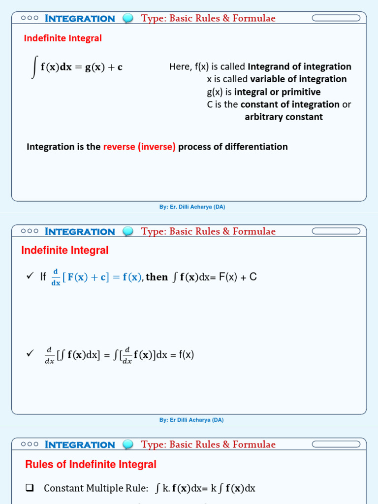 Integration Day 2 Pdf Integral Mathematical Relations