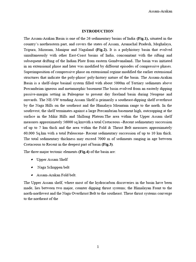 Text Assam Arakan Basin | PDF | Geology | Earth Sciences
