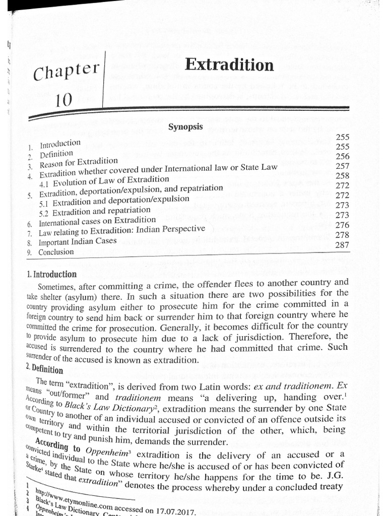Chapter 10 Extradition | PDF