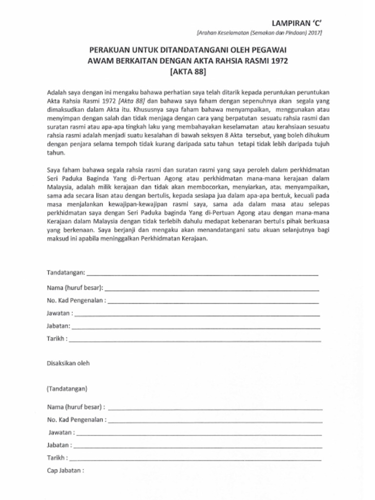 Akta Rahsia Rasmi | PDF