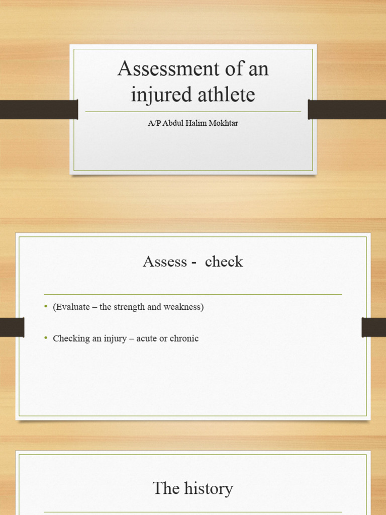 Assesment Injured Athlete Post Basic | PDF | Ankle | Knee