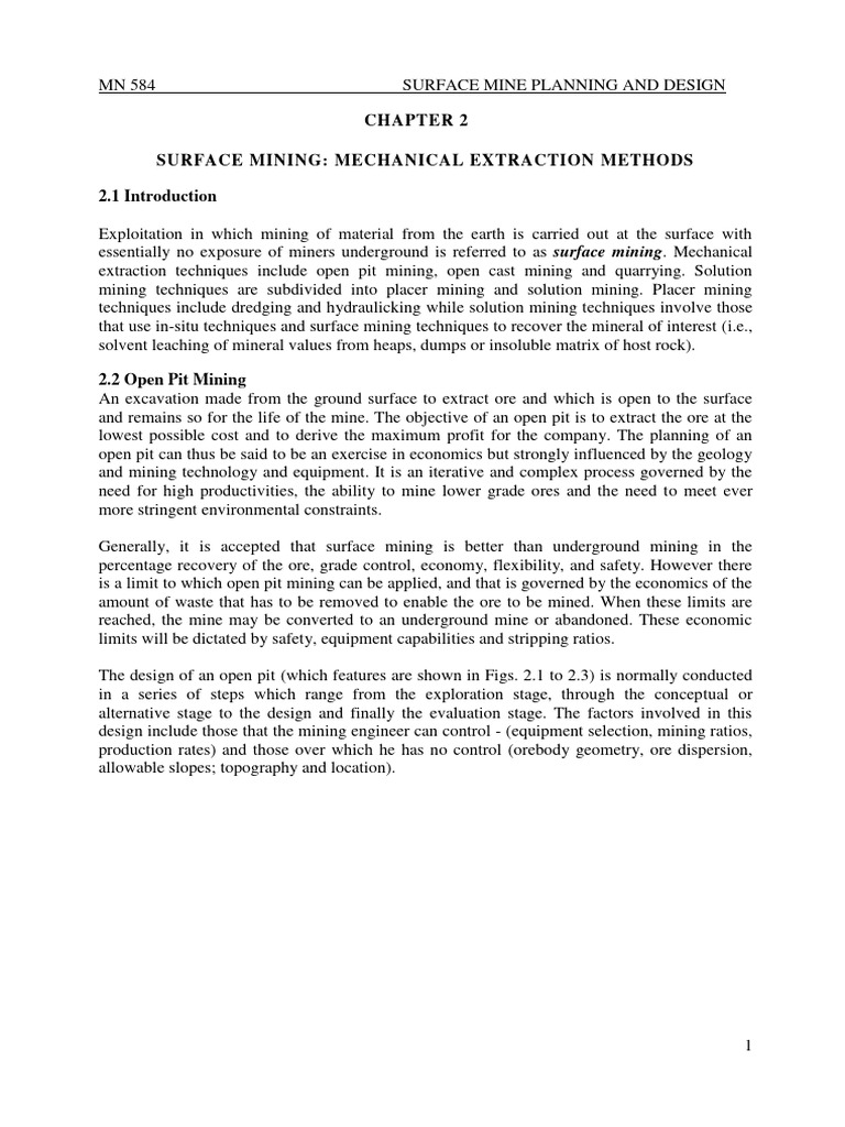 Chapter 2 | PDF | Coal Mining | Mining