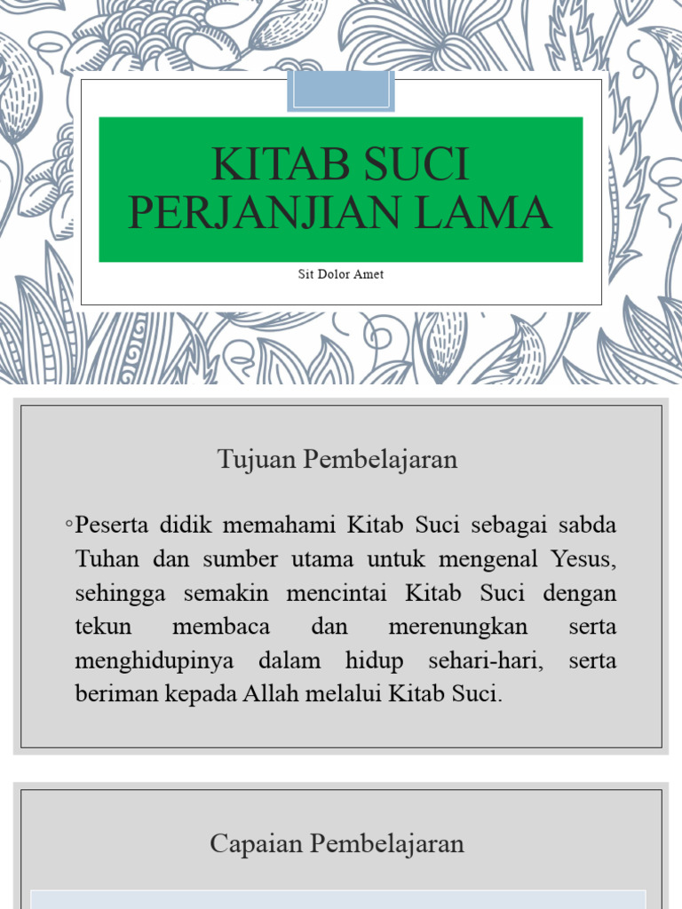 Struktur dan Kanon Perjanjian Lama | PDF
