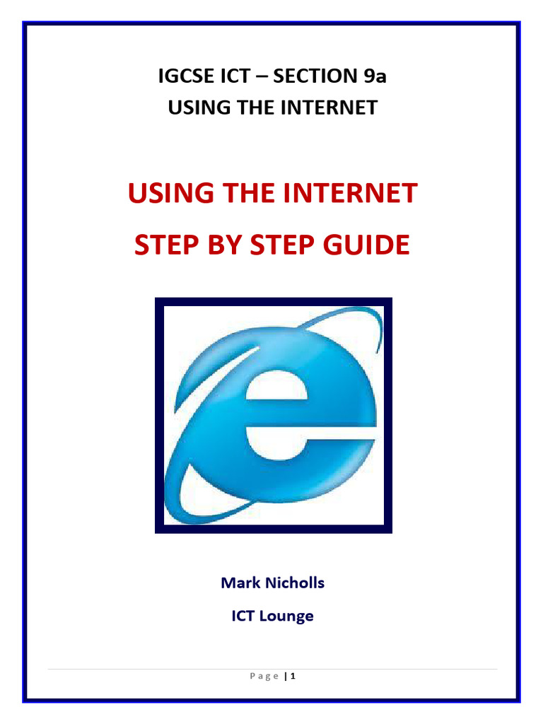 Using The Internet Step by Step Booklet | PDF | Websites | World Wide Web