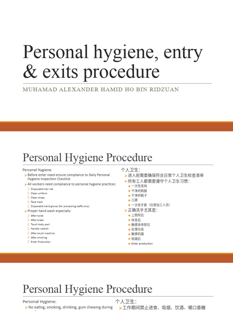 Personal Hygiene and Safety Protocols | PDF | Hygiene | Public Health