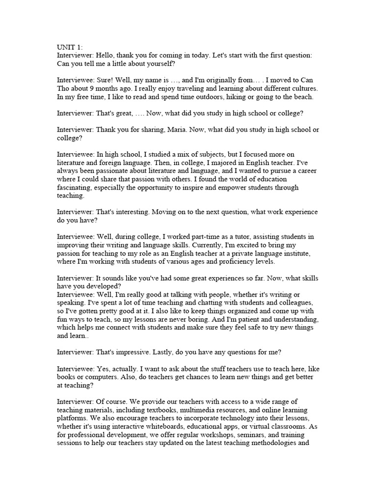 UNIT 1 | PDF | Teachers | Educational Technology