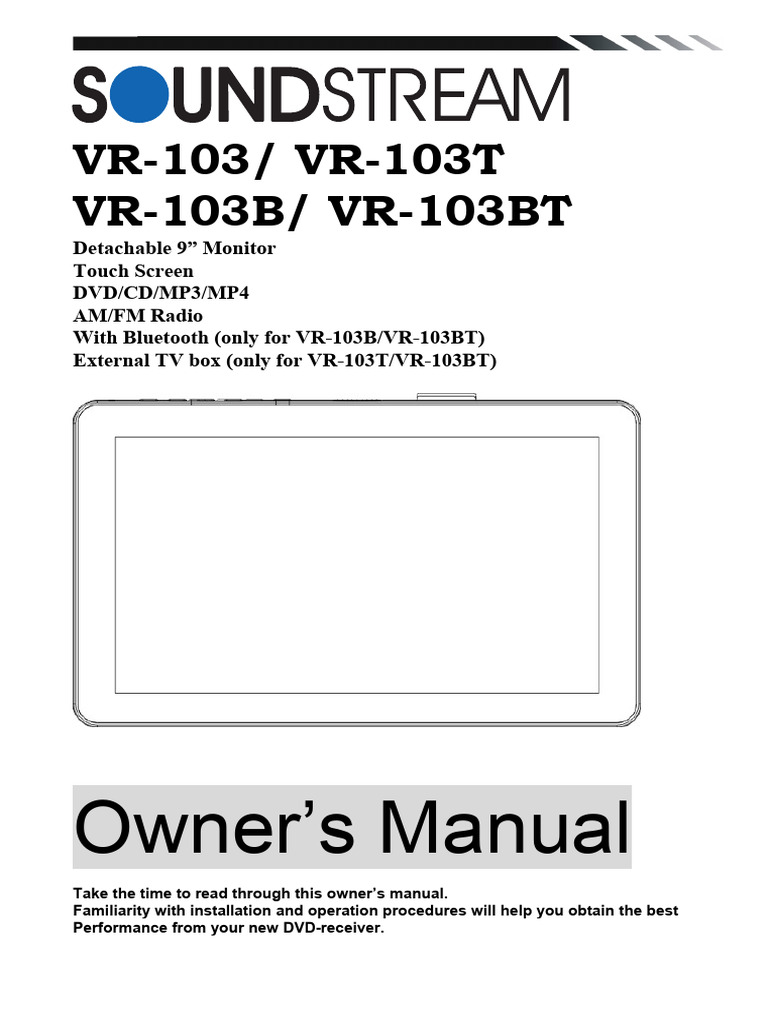 VR-103/ VR-103T VR-103B/ VR-103BT: Owner's Manual | PDF | Telephone ...