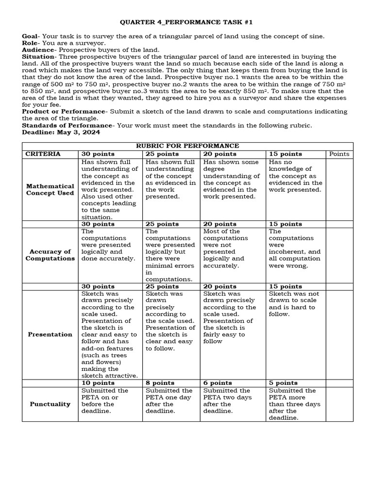 Q4_PERFORMANCE-TASK-1 | PDF | Triangle | Applied Mathematics