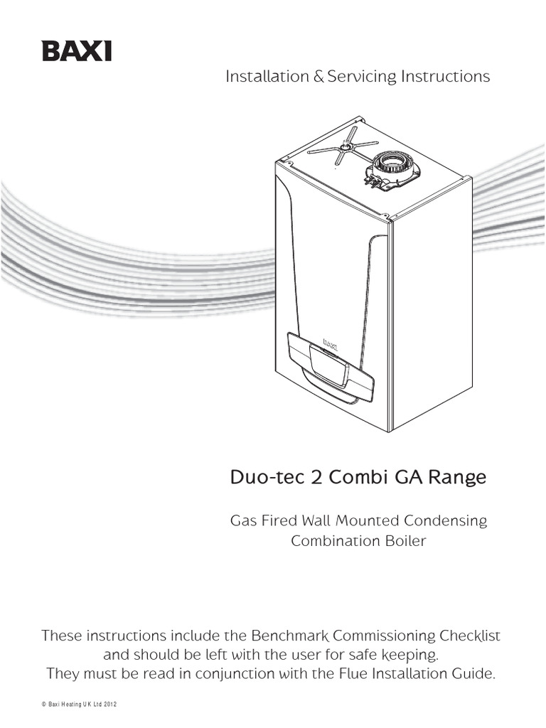 Baxi - Duo-Tec 2 Combi GA Range | PDF | Water Heating | Boiler