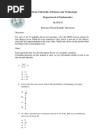 January 2023 Math Est1 Whole Test-1 | PDF | Teaching Methods & Materials