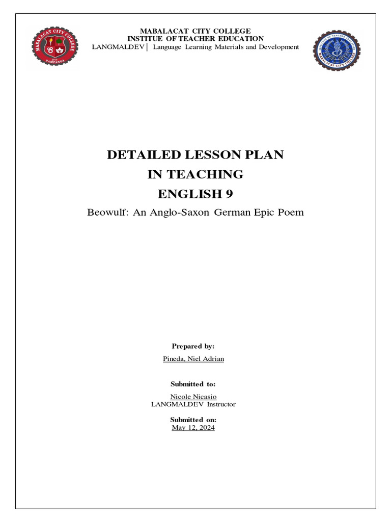 Pineda Niel A2 DLP | PDF | Beowulf | Geats