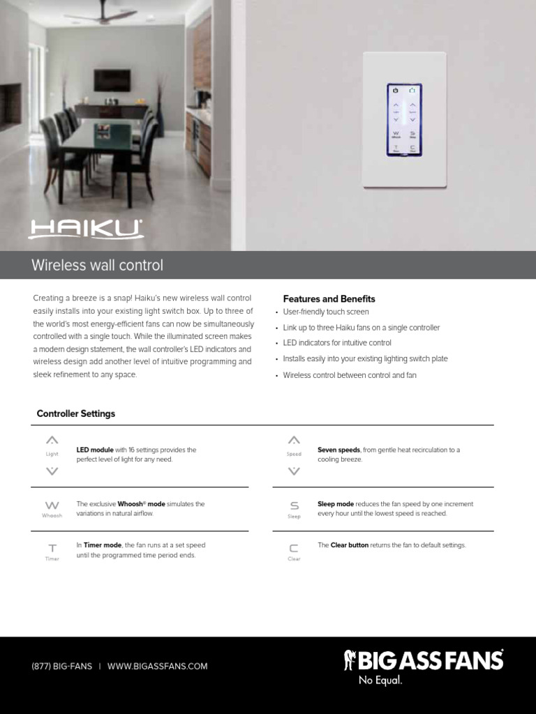 Haiku Wall Control Manual | PDF | Electronics | Electrical Engineering