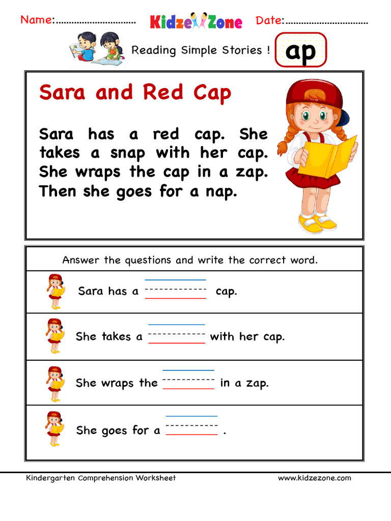 AP Word Family Story for Kindergarten | PDF