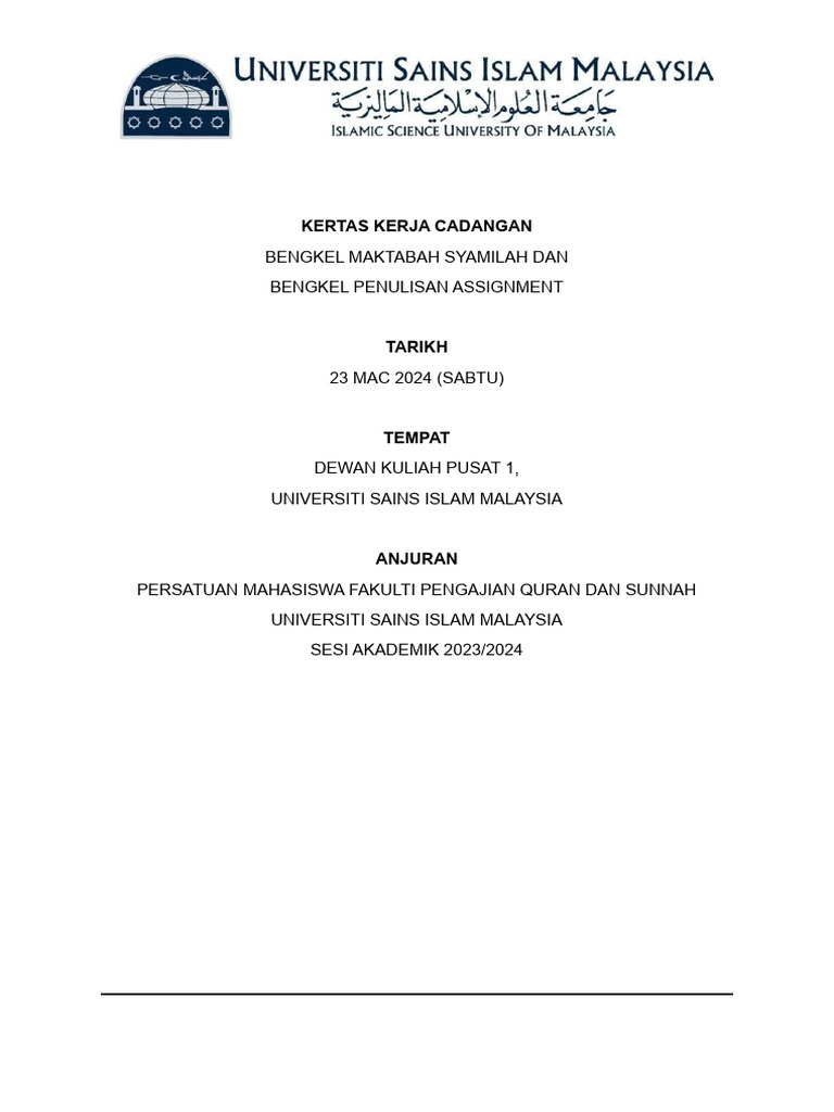 KKD Bengkel Assignment Usim | PDF