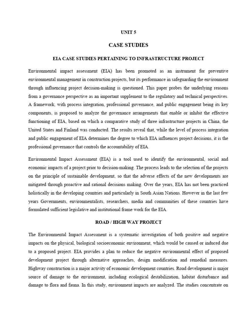 Esia Unit 5 | PDF | Environmental Impact Assessment | Light Rail