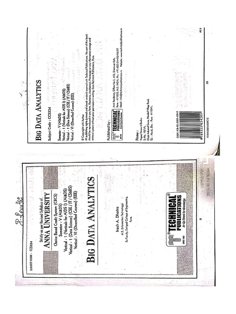 Big Data Analytics (Technical Publication) #R21 (1) Compressed | PDF