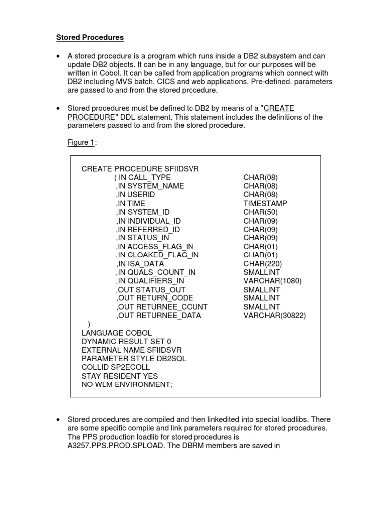 Db2-Cobol Stored Procedure | PDF | Data | Software Development