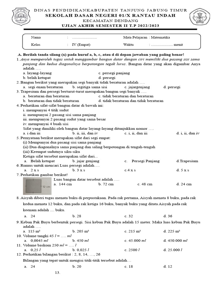 SAS Matematika II 2022-2023 - 070301 | PDF