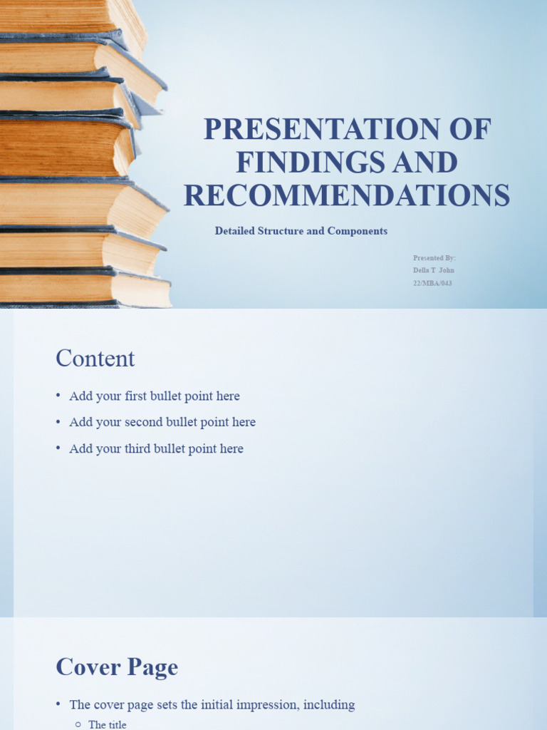 Findings and Recommendations Structure | PDF | Business