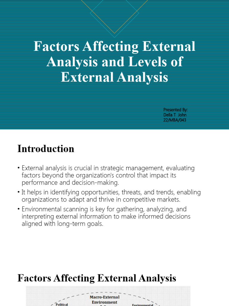 Key Factors in External Analysis | PDF | Business | Economies
