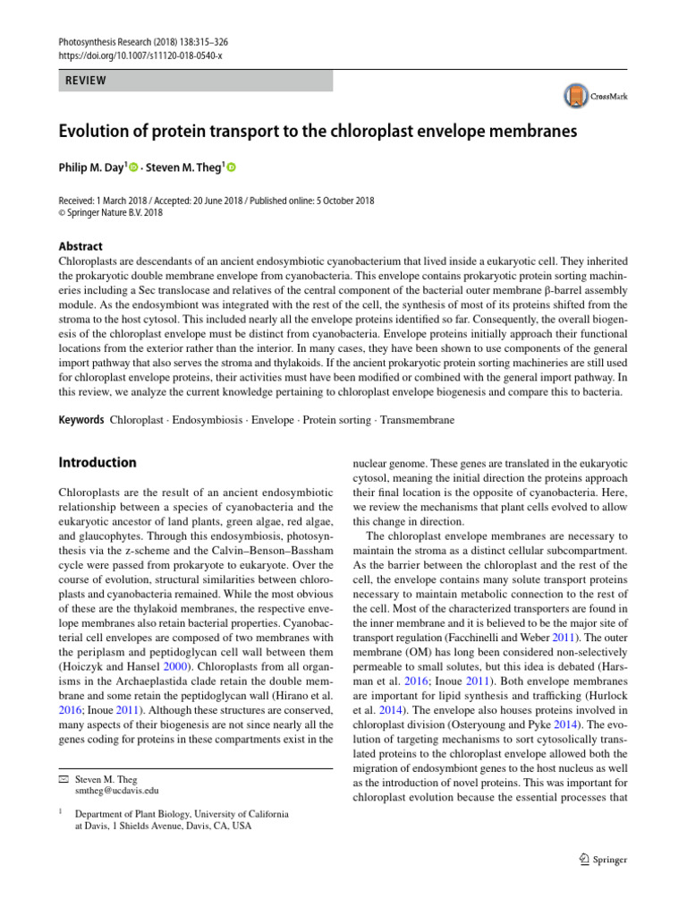Evolución Del Trasnporte de Proteinas | Download Free PDF | Protein ...