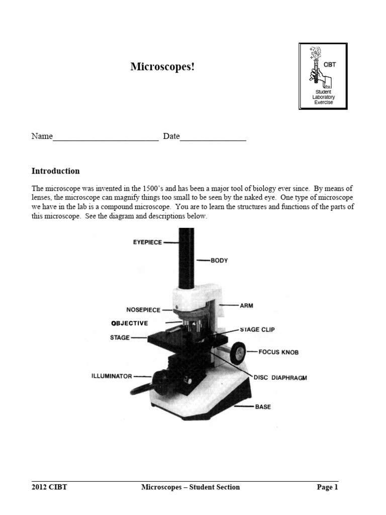 Microscopes STUDENT CIBT 2 | PDF | Microscope | Scientific Techniques