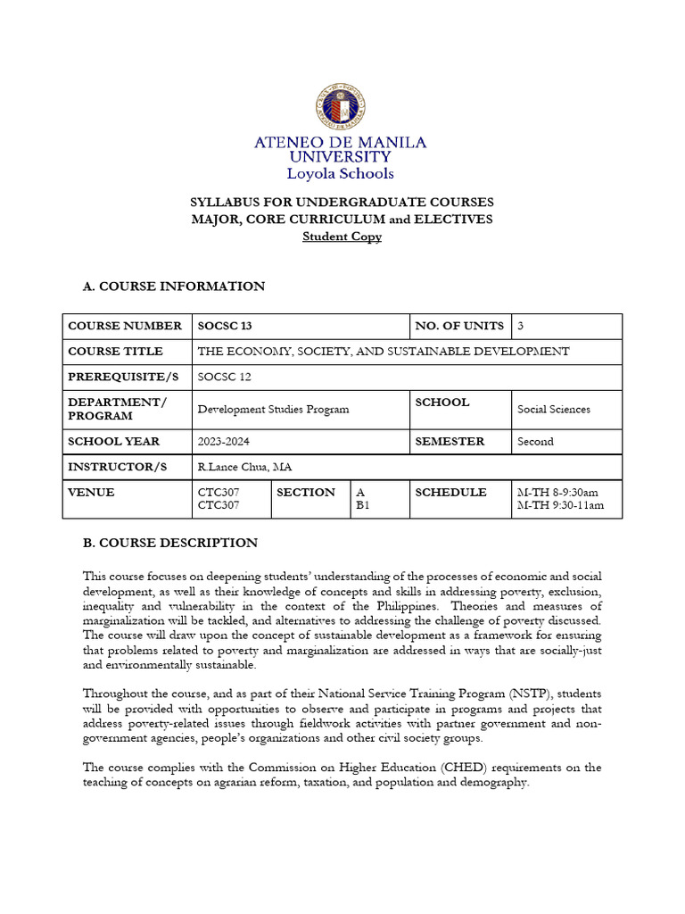 CS SOCSCI SocSc13 CHUA - R A 2023 2 | PDF | Theory | Sustainability