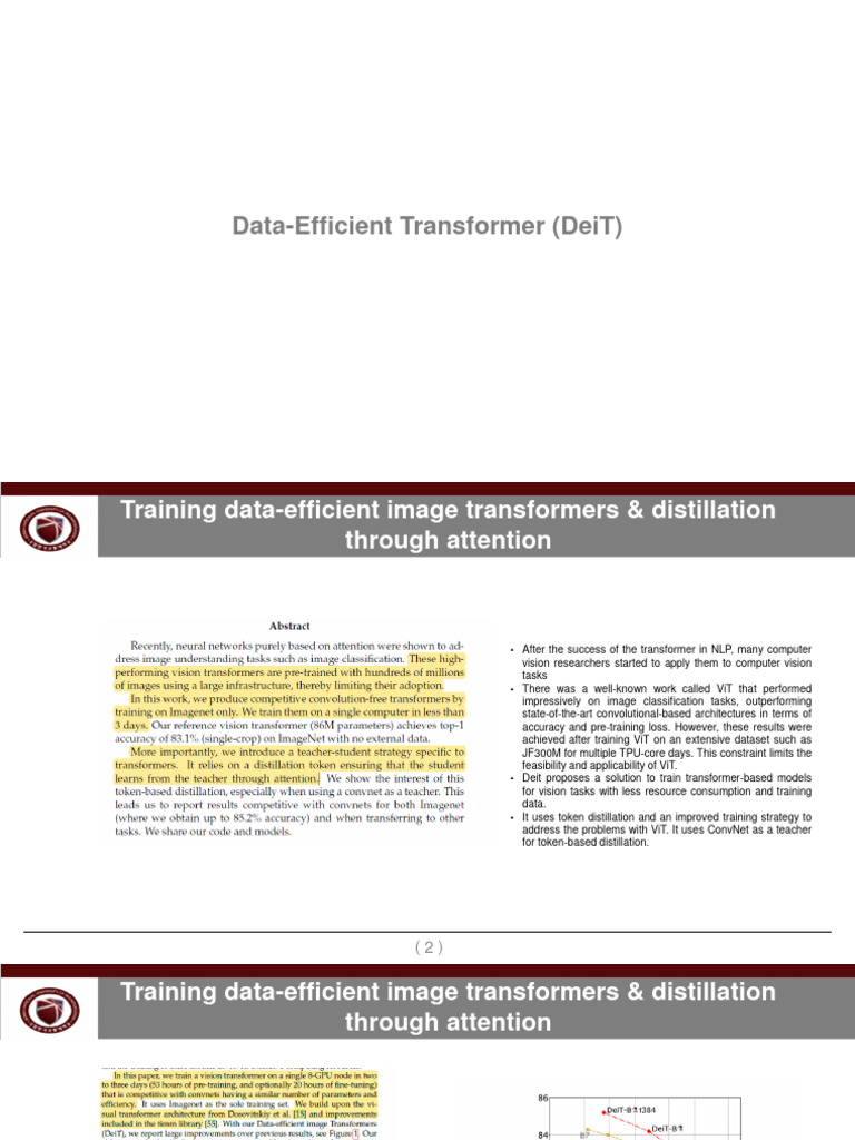 DeiT+Presentation | PDF | Computer Science | Cognitive Science