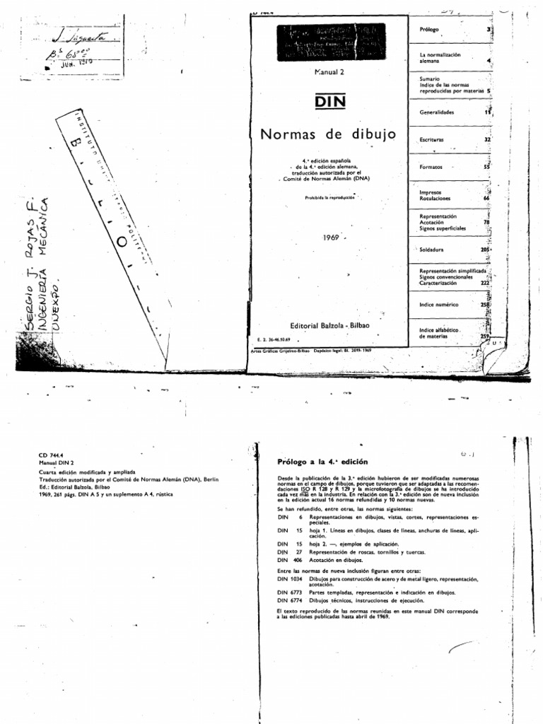 Normas de Dibujo Din | PDF