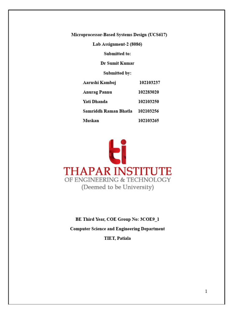 Lab 8086 | PDF | Computing | Computer Programming Lab 8086 | PDF | Computing | Computer Programming