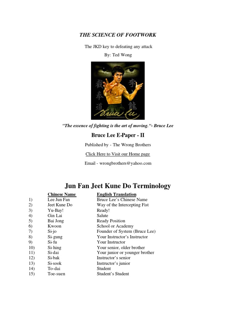 Martial Arts - Bruce Lee's Jeet Kune Do | PDF | Jeet Kune Do | Bruce Lee