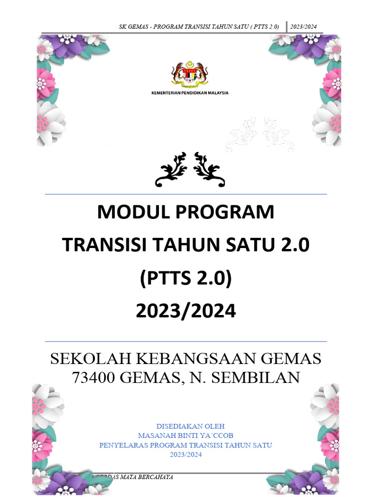 Modul Prog Transisi 2022 SK Gemas | PDF