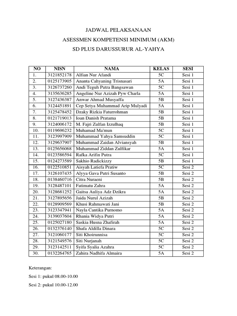Daftar Siswa Pdf