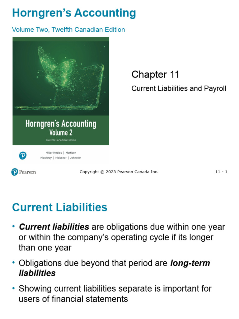 11 Horn Acco12c PP Ch11 | PDF | Payroll Tax | Payroll