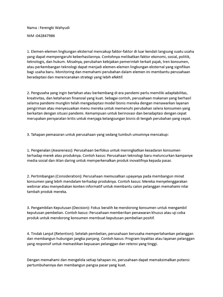 TMK 3 EKMA4370 Kewirausahaan | PDF