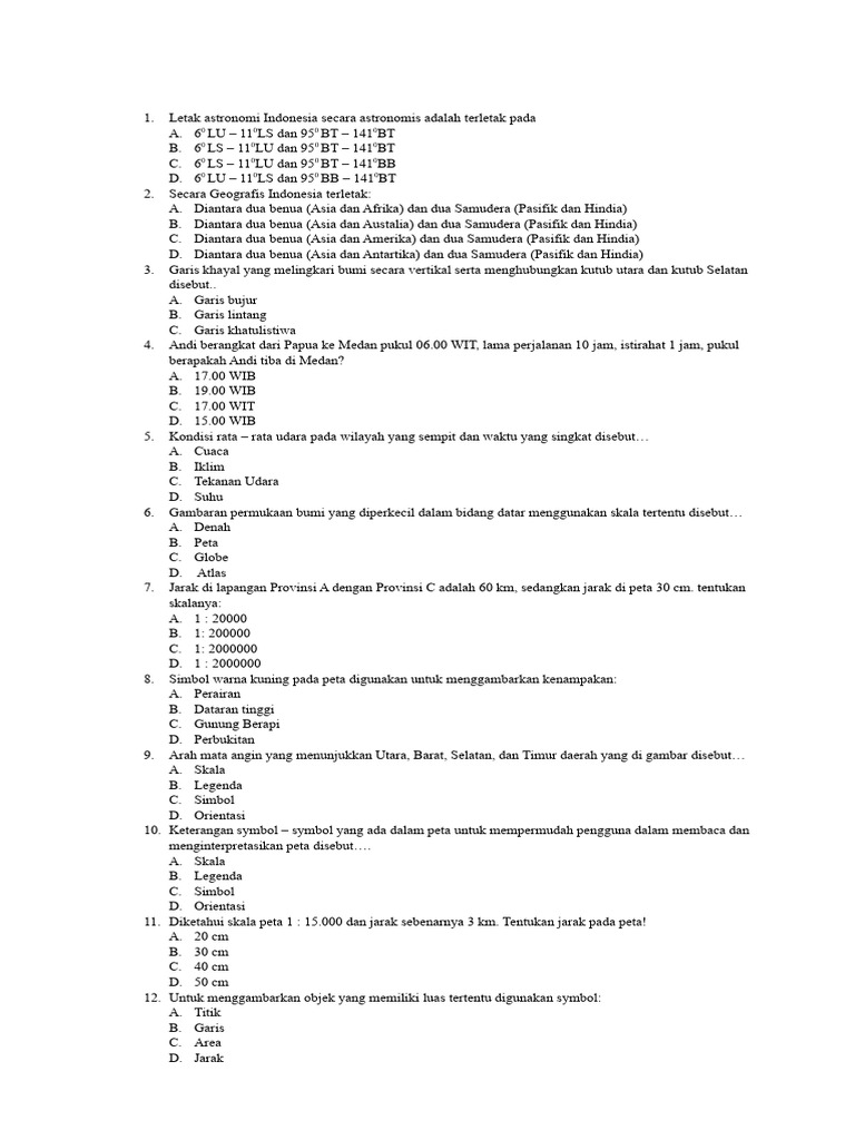 soal kelas 7 ips | PDF
