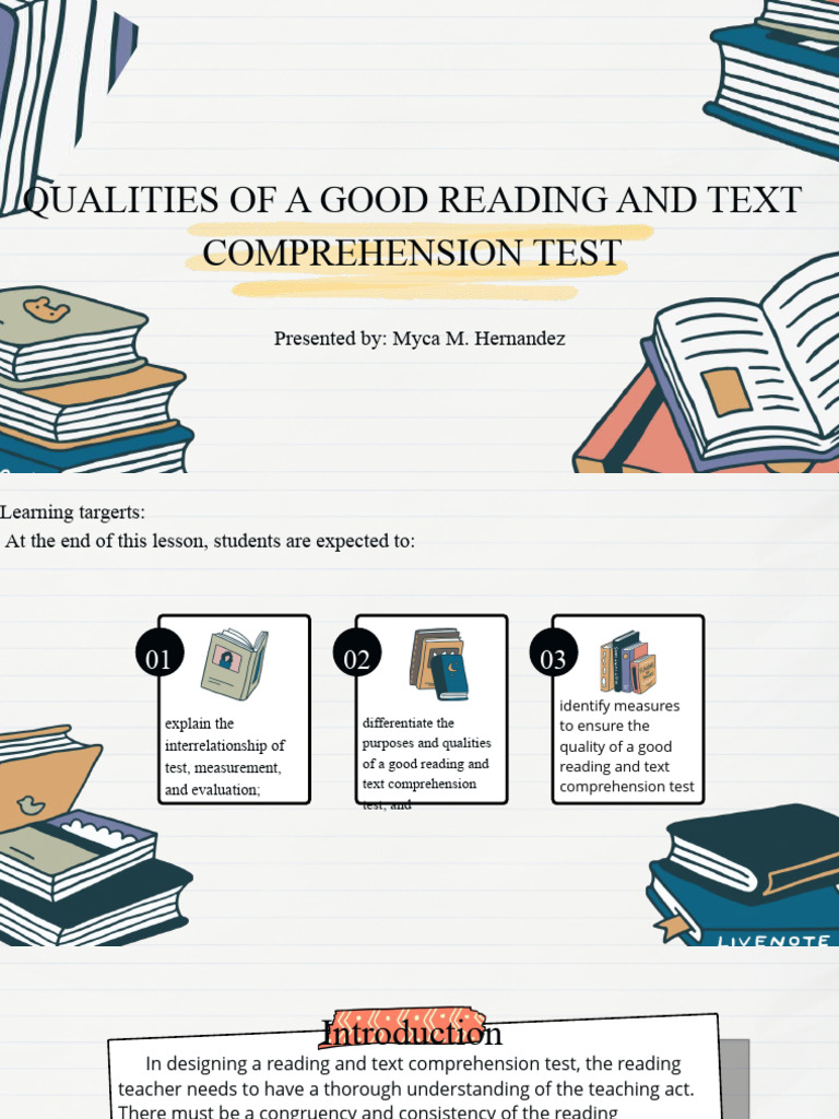 Qualities of Effective Reading Tests | PDF | Reading Comprehension ...