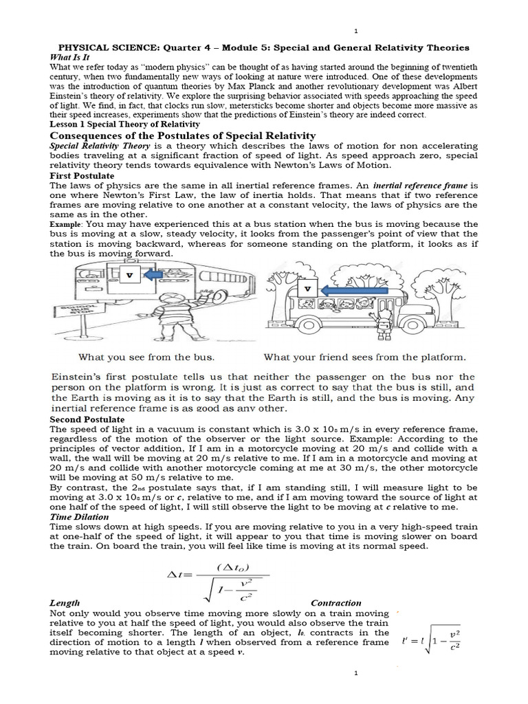 Special vs General Relativity Explained | PDF | General Relativity ...